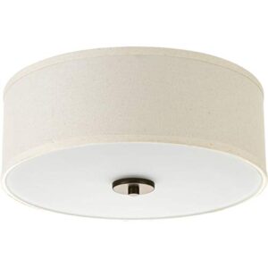 progress lighting p3713-20 inspire two-light flush mount, antique bronze, 5.50x13.00x13.00