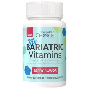 bariatric choice my bariatric all-in-one multivitamin chewable with 300 mg of calcium, berry (120ct)