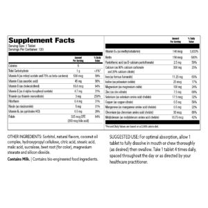 Bariatric Choice My Bariatric All-in-One Multivitamin Chewable with 300 mg of Calcium, Berry (120ct)