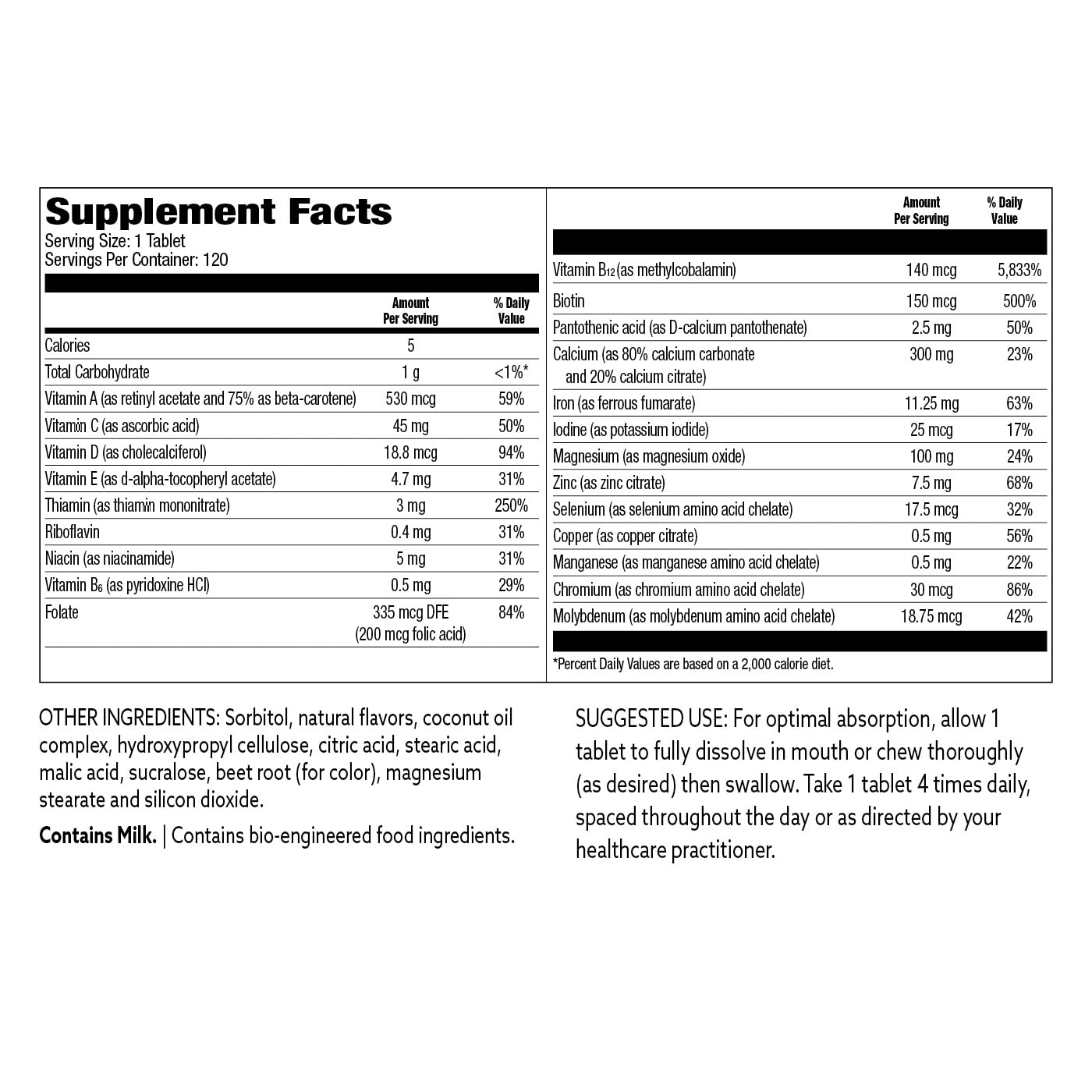 Bariatric Choice My Bariatric All-in-One Multivitamin Chewable with 300 mg of Calcium, Berry (120ct)