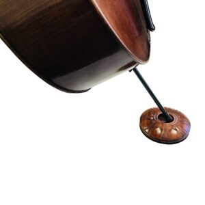 MI&VI Cello and Double Bass Round Endpin Stop - Perfect Anti-Slip Rest, Sound Stopper, Holder Pin, Real Wood