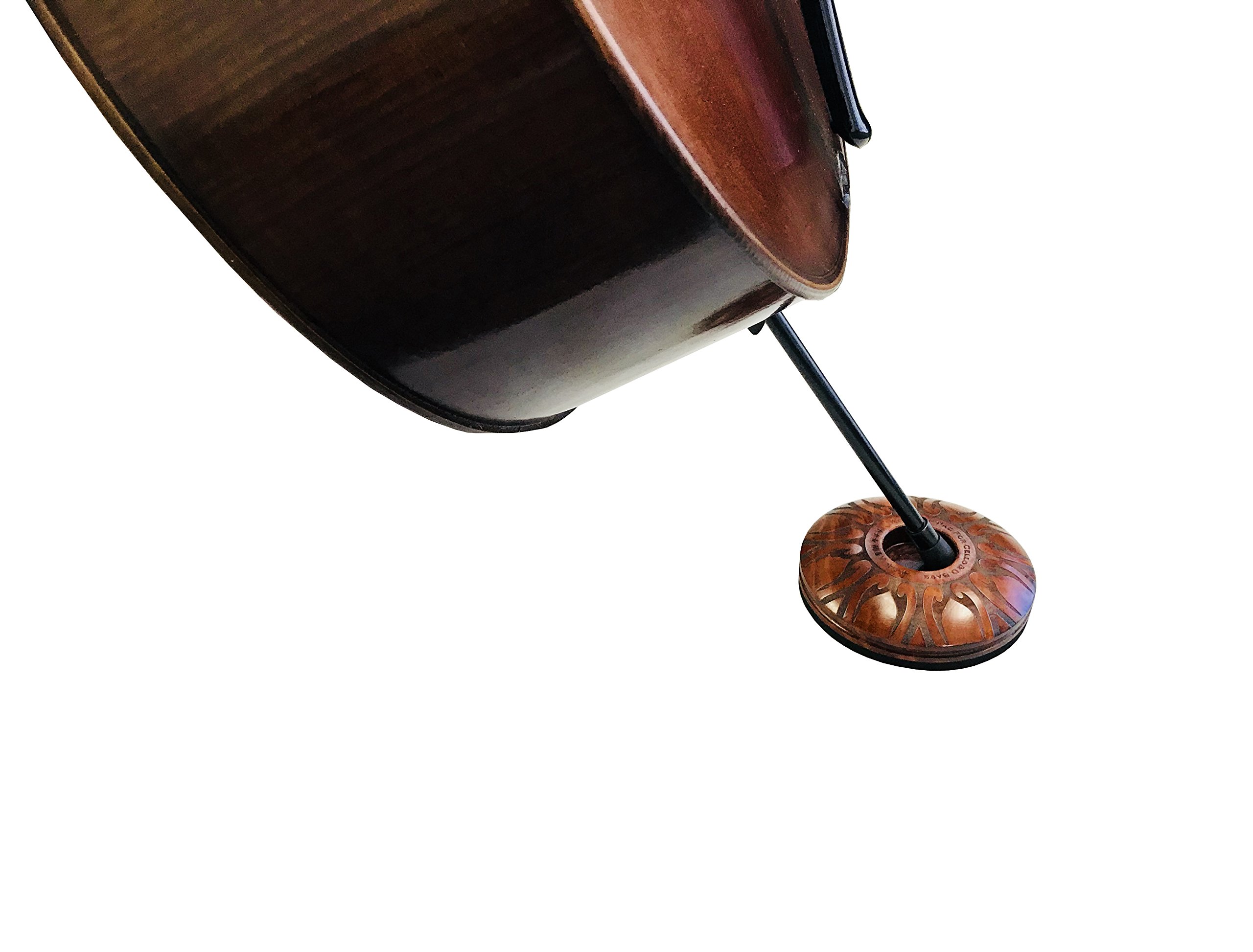 MI&VI Cello and Double Bass Round Endpin Stop - Perfect Anti-Slip Rest, Sound Stopper, Holder Pin, Real Wood