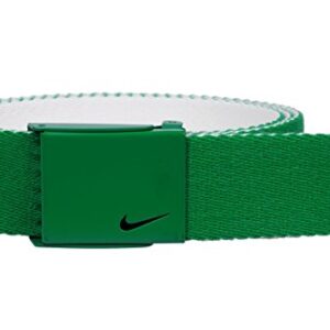 Nike Men's New Tech Essentials Reversible Web Belt, Pine Green/White, One Size