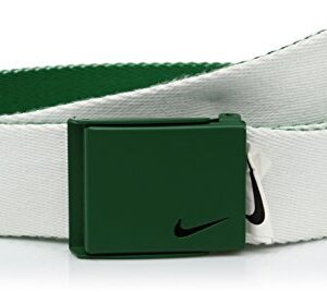 Nike Men's New Tech Essentials Reversible Web Belt, Pine Green/White, One Size