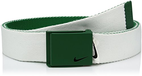 Nike Men's New Tech Essentials Reversible Web Belt, Pine Green/White, One Size