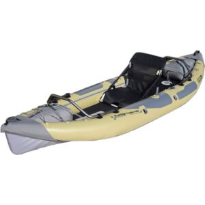 advanced elements straitedge angler pro inflatable kayak - fishing kayak with carry bag - 10' 6" - 42 lbs - khaki