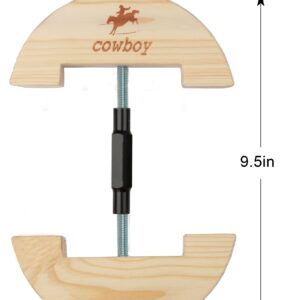 Cowboy Hat Stretcher,Small Size 6 1/2 to 9 1/2-Colourful Adjustable Buckle Heavy Duty (Small, Black)