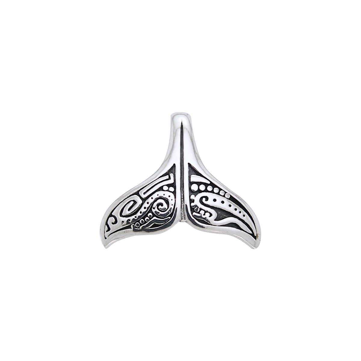 Jewelry Trends Aboriginal Dolphin Whale Tail Sterling Silver Pendant