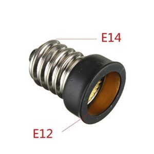 E14 to E12 Base LED Light Bulb Lamp Adapter Holder Socket Converter