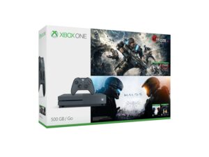 microsoft xbox one s 500gb console - gears of war & halo special edition bundle(discontinued)