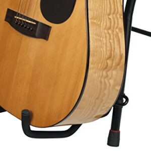 Gator Frameworks Guitar Seat with Padded Cushion, Ergonomic Backrest and Fold Out Guitar Stand; Holds both Acoustic and Electric Guitars (GFW-GTR-SEAT)