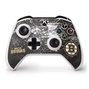 skinit decal gaming skin compatible with xbox one s controller - officially licensed nhl boston bruins frozen design