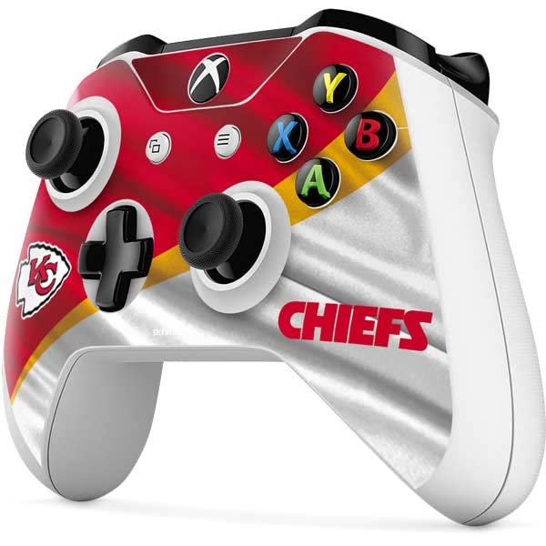 Skinit Decal Gaming Skin compatible with Xbox One S Controller - Officially Licensed NFL Kansas City Chiefs Design