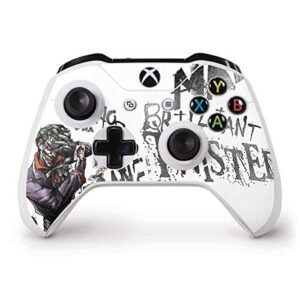 skinit decal gaming skin compatible with xbox one s controller - officially licensed warner bros brilliantly twisted - the joker design