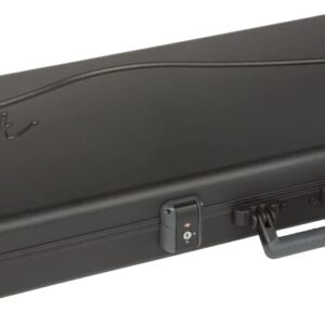 Fender Stratocaster Hard Case with TSA Lock, Telecaster Guitar Case, Deluxe Molded, Black