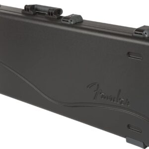 Fender Stratocaster Hard Case with TSA Lock, Telecaster Guitar Case, Deluxe Molded, Black