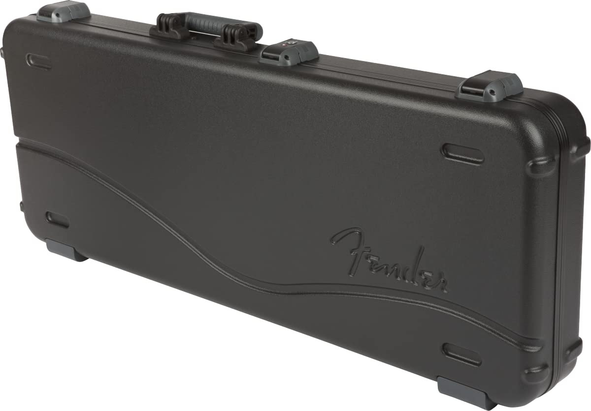 Fender Stratocaster Hard Case with TSA Lock, Telecaster Guitar Case, Deluxe Molded, Black