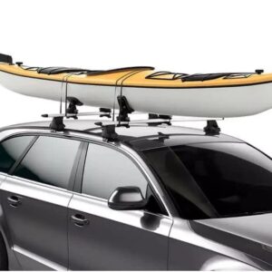 Thule DockGlide - Carries kayaks up to 36" wide - Fits all hull shapes - Kayak roof rack - One-person easy loading - 75lb weight capacity