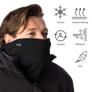 DG Hill Neck Warmer - 2 Pack Face Mask for Cold Weather - Neck Gaiter for Men Women Thick Thermal Fleece Lined Ski Outdoor