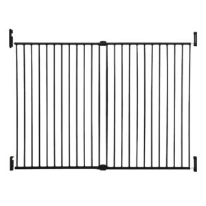 dreambaby broadway extra wide and tall expandable gate with track it technology, black