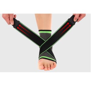 HipStone 3D Weaving Elastic Nylon Strap Ankle Support Brace Badminton Basketball Football Taekwondo Fitness Heel Protector Gym Equipment