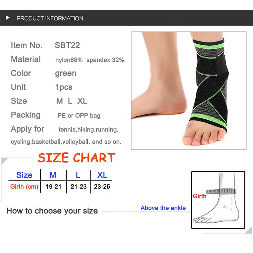 HipStone 3D Weaving Elastic Nylon Strap Ankle Support Brace Badminton Basketball Football Taekwondo Fitness Heel Protector Gym Equipment