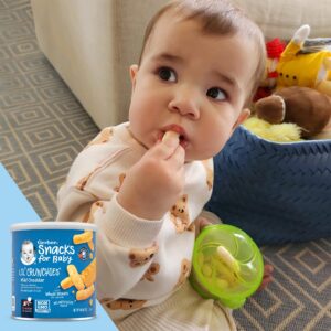 Gerber Snacks for Baby Value Pack, Lil Crunchies, Mild Cheddar & Veggie Dip, 1.48 Ounce (Pack of 8)