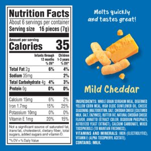 Gerber Snacks for Baby Value Pack, Lil Crunchies, Mild Cheddar & Veggie Dip, 1.48 Ounce (Pack of 8)