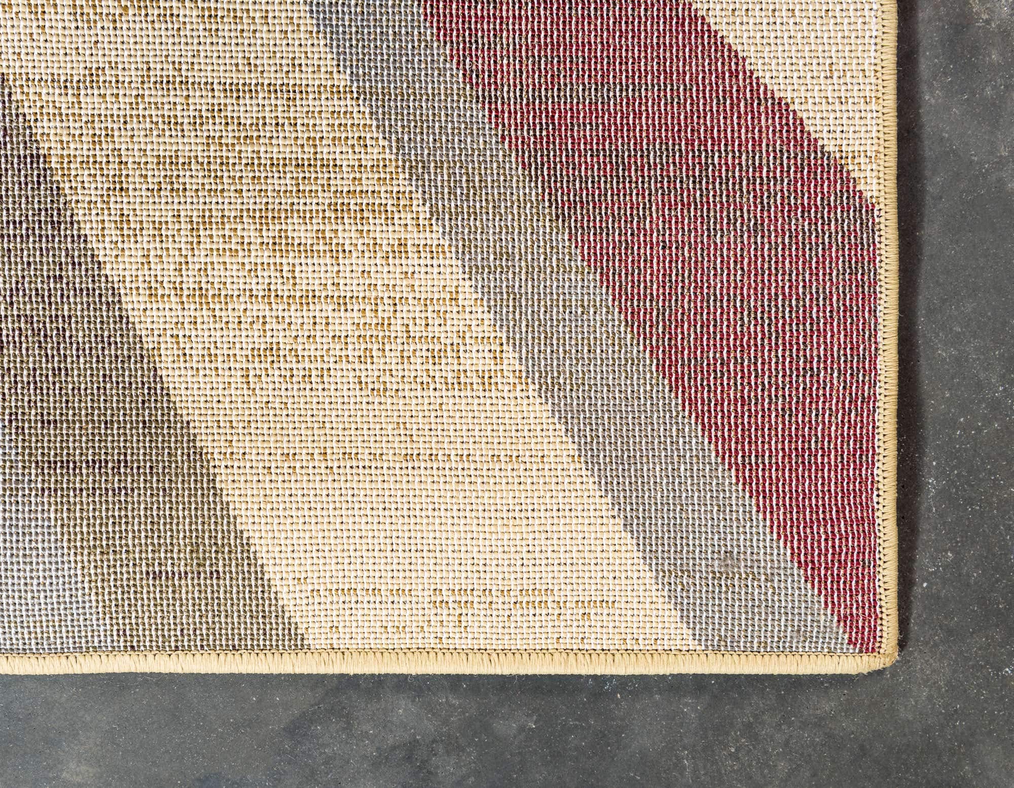 Unique Loom Barista Collection Area Rug - Ngada (5' 3" x 8' Rectangle, Beige/ Red)