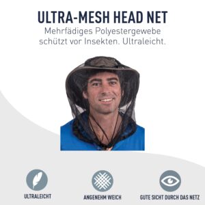 Sea to Summit Ultra-Mesh Mosquito Head Net for Midges, No See-ums and Small Insects