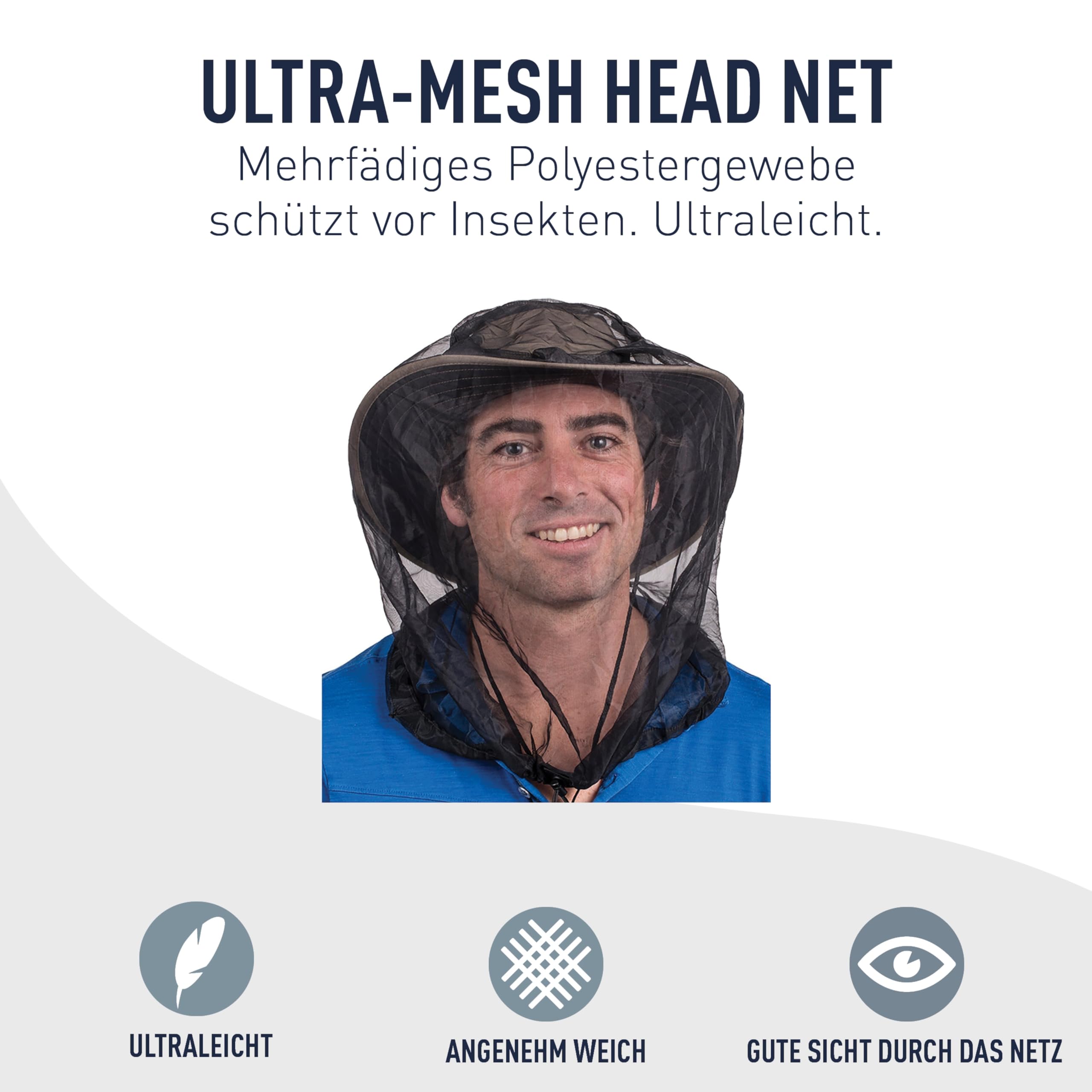 Sea to Summit Ultra-Mesh Mosquito Head Net for Midges, No See-ums and Small Insects