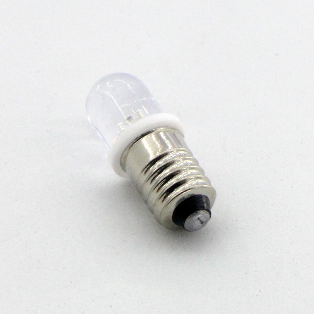 GutReise 10pcs E10 Screw 4.5V Cold White Spot Led Bulb Light Lamps +10pcs E10 Base (DC4.5V, Cold White)