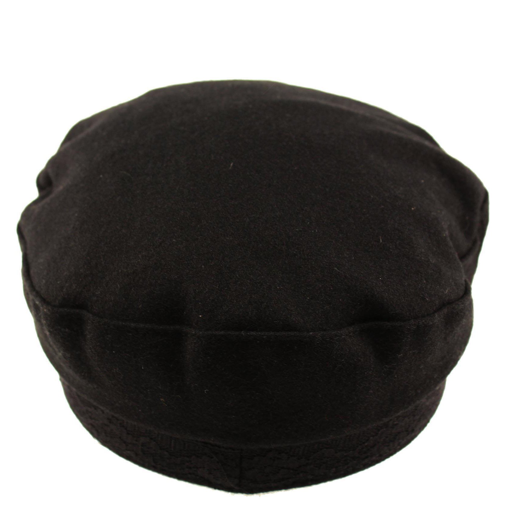 Epoch hats Men's Greek Fisherman Sailor Fiddler Winter Wool Driver Hat Flat Cap (L/XL, Black)