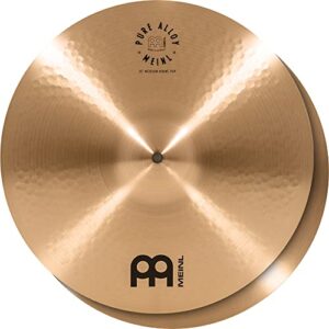 meinl 15" medium hihat (hi hat) cymbal pair - pure alloy traditional - made in germany, 2-year warranty (pa15mh)