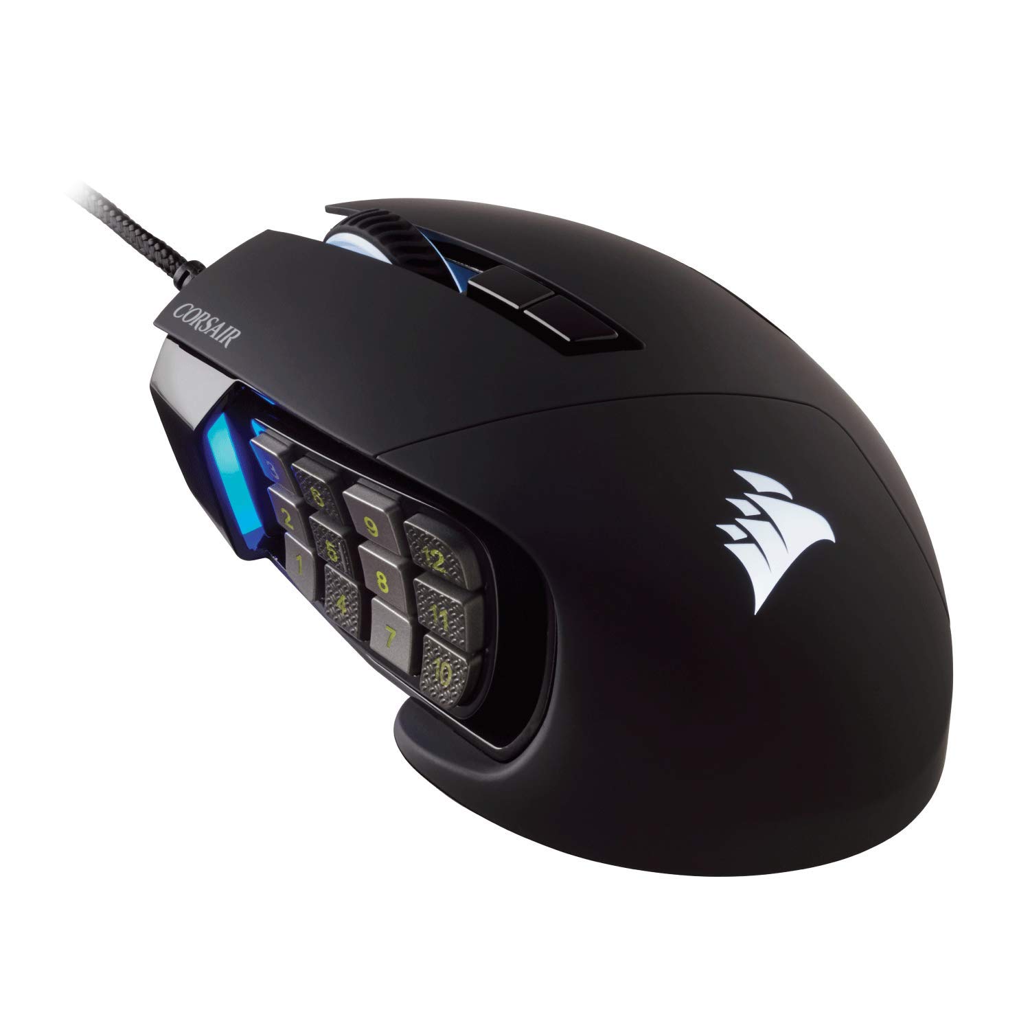 Corsair Scimitar Pro RGB - MMO Gaming Mouse - 16,000 DPI Optical Sensor - 12 Programmable Side Buttons - Black