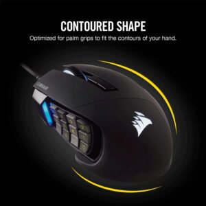 Corsair Scimitar Pro RGB - MMO Gaming Mouse - 16,000 DPI Optical Sensor - 12 Programmable Side Buttons - Black