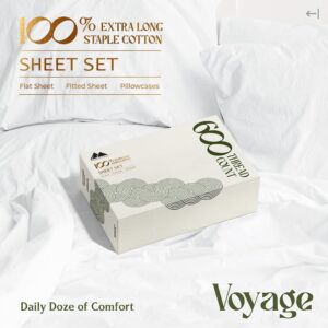 Mayfair Linen 100% Egyptian Cotton Sheets Full Size - 600 Thread Count White Sheet, 4 PC 16" Deep Pocket Full Size Sheets Set, High Thread Count Soft Cooling Sateen Weave Hotel Luxury Sheets Set