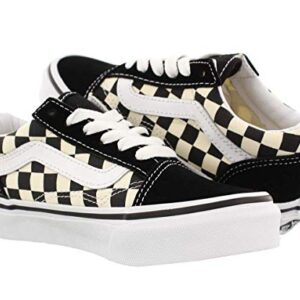 Vans Kids K Old Skool Primary Check Black White, 3 Little Kid