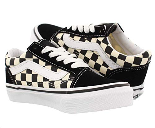 Vans Kids K Old Skool Primary Check Black White, 3 Little Kid