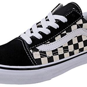 Vans Kids K Old Skool Primary Check Black White, 3 Little Kid