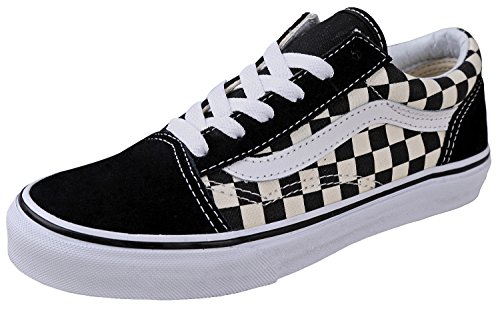 Vans Kids K Old Skool Primary Check Black White, 3 Little Kid