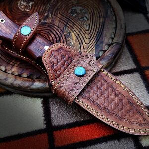 TR-1168 Custom Handmade Damascus Steel 10 Inches Tactical Knife - Perfect Grip Rose wood Handle