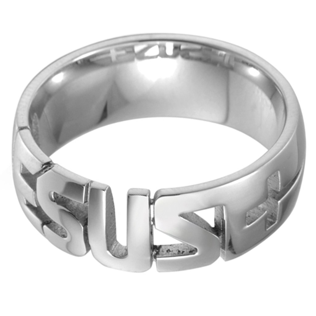 Jude Jewelers 8mm Stainless Steel Jesus Ring Christian Religious Holy Cross Wedding Engagement (10)