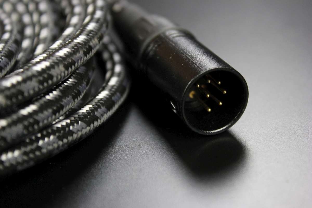 7 Pin XLR 20ft Female to Male Vacuum Tube Microphone 20' Cable Cord Black Tweed