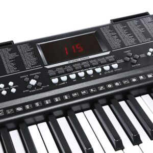 61key Standard Keys Keyboard with USB Music Player,Including Headphone,Stand,Stool & Power Supply-The electronic keyboards