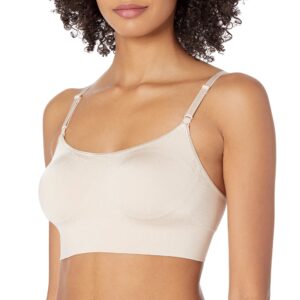 warner's womens easy does it dig-free comfort band with seamless stretch wireless lightly lined convertible comfort bra, butterscotch, small us