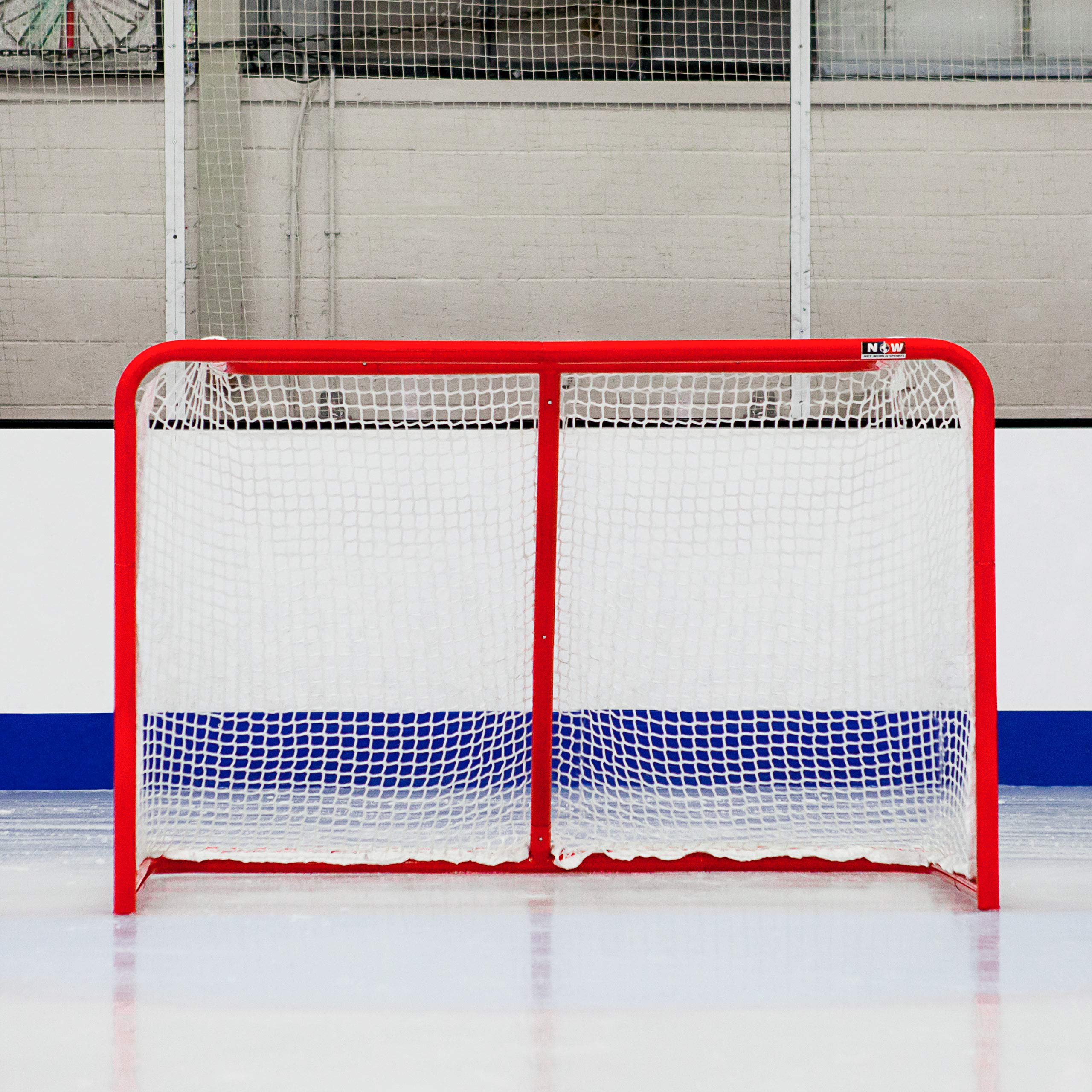 Professional Hockey Goal – Full Size 72 Inch Hockey Goal | Ice Hockey Goal with 5mm Net and 2 inch Galvanized Steel Frame | Regulation Hockey Goal | Professional Hockey Goals