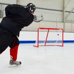 Professional Hockey Goal – Full Size 72 Inch Hockey Goal | Ice Hockey Goal with 5mm Net and 2 inch Galvanized Steel Frame | Regulation Hockey Goal | Professional Hockey Goals