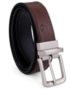 timberland mens classic leather reversible belt, brown/black, 36