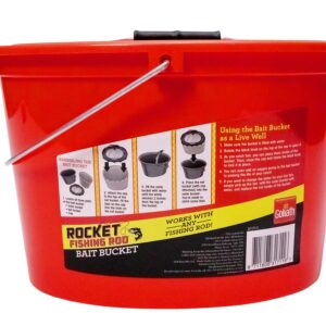 Goliath Rocket Rod Bait Bucket - Works with Any Fishing Rod, Multi Color (31711)